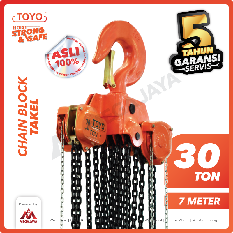 Temukan Harga Jual Chain Block 30 Ton 7 Meter di Mega Jaya