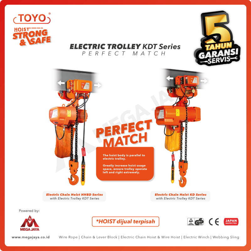 Dapatkan Produk Electric Trolley 3F Toyo KDT 3 Ton Harga Terjangkau