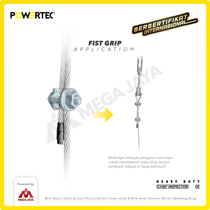 Dapatkan Produk Fist Grip Merek Powertec 24Milimeter - 1" Harga Terjangkau