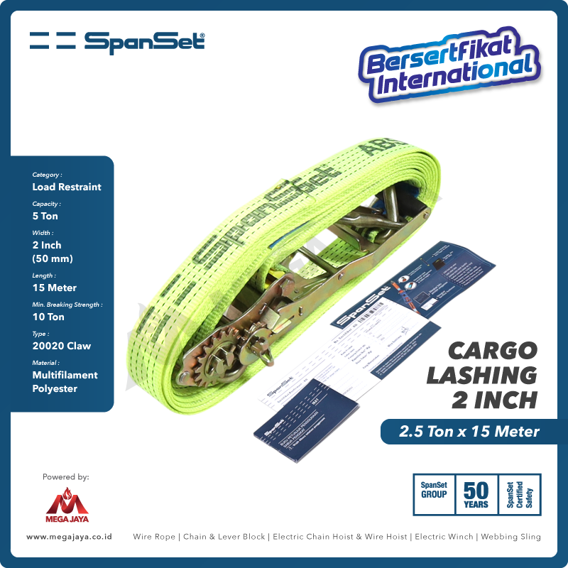 Dapatkan Produk Ratchet Lashing Spanset 2" x 15 Meter (20020) Harga ...