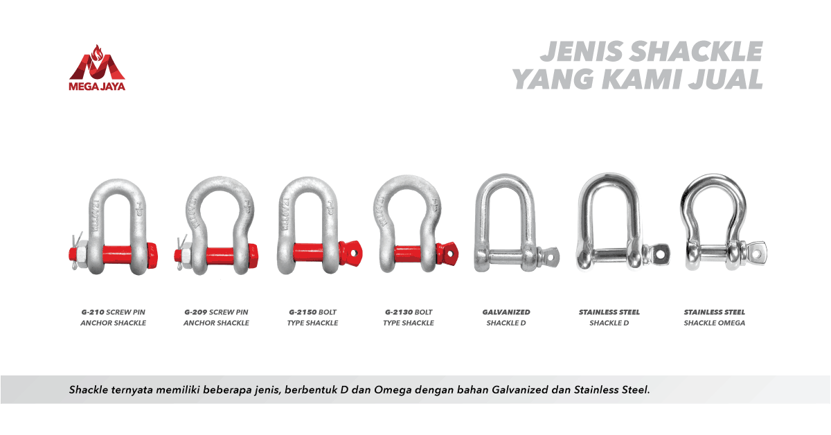 Panduan Memahami Ukuran Shackle, Jenis Shackle & Fungsi Shackle