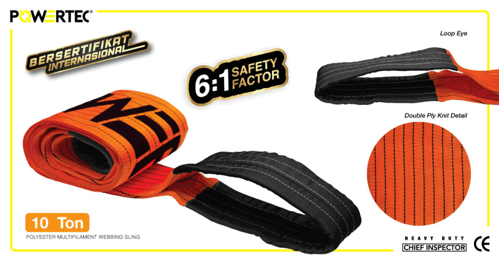 Cara Menghitung Kekuatan Webbing Sling - Warna & Kapasitas Tali Sling