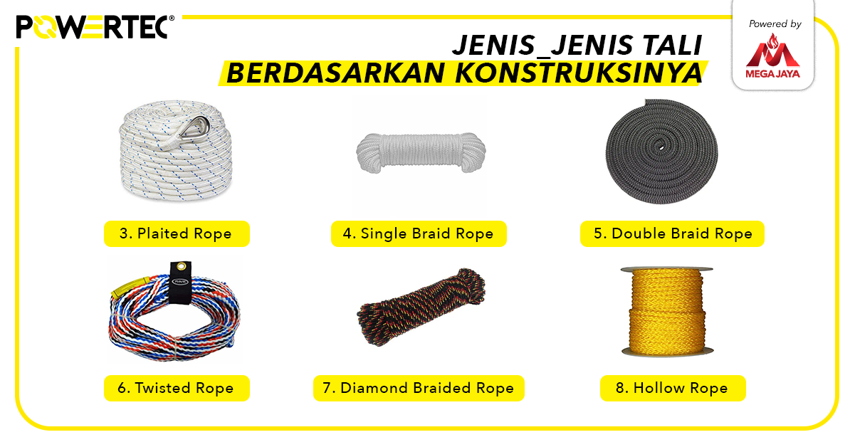 21 Jenis-jenis Tali Menali Yang Harus Diketahui Semua & Penggunaannya