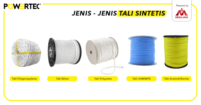 Jenis Tali Sintesis: Tali Polipropilen, Nilon, Poliester, UHMWPE, Aramid