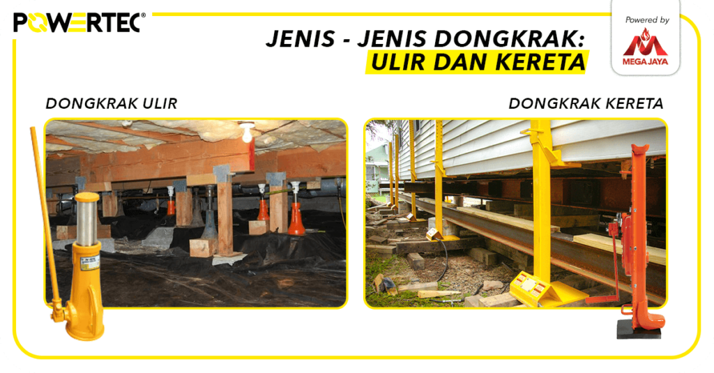Jenis Dongkrak secara Umum: Ulir, Kereta, Botol, Buaya, Gunting, Stand