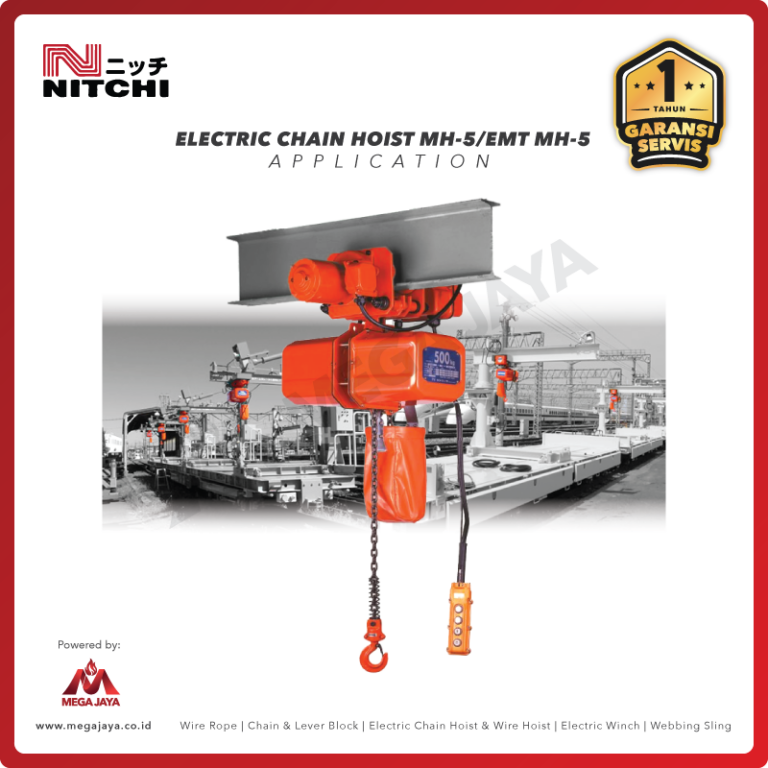 Dapatkan Produk Electric Chain Hoist 3F Nitchi ECE40050 + Trolley 0,5 ...