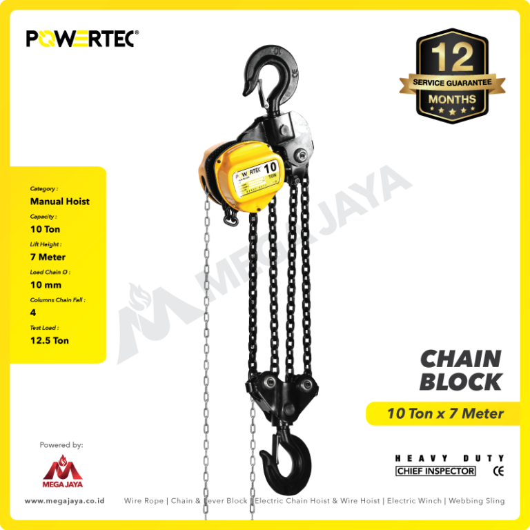 Jual Nitchi Electric Chain Hoist MH-5 2 Ton Kuat dan Bergaransi