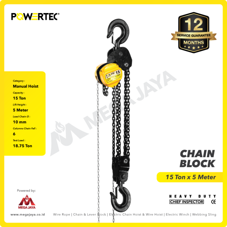 Distributor Jual Chain Block 1 Ton Merk Toyo Bersertifikat &amp; Garansi