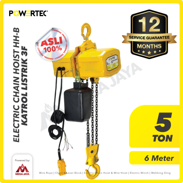 Jual Electric Hoist Crane dan Chain Hoist 3 Ton & 5 Ton Terlengkap