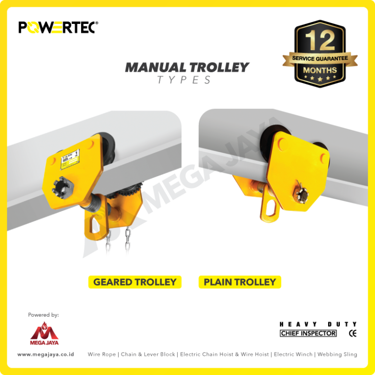 Dapatkan Produk Plain Trolley Powertec GCT-E 3 Ton Harga Terjangkau