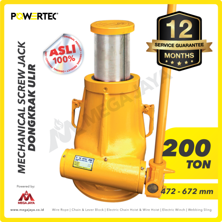 Dapatkan Produk Mechanical Screw Jack Powertec QL200 200 Ton + Handle ...