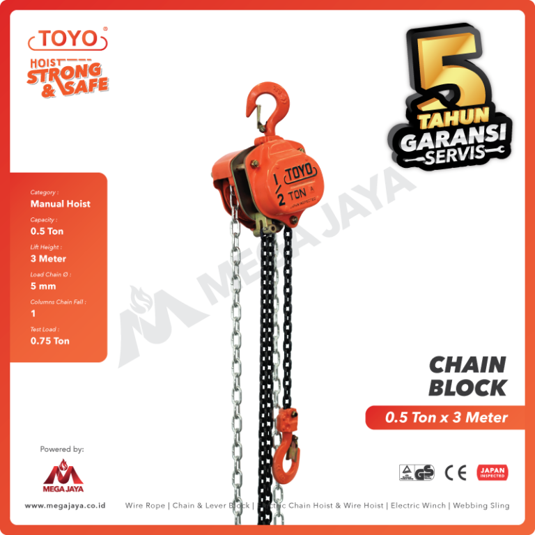 Jual Nitchi Electric Chain Hoist MH-5 2 Ton Kuat dan Bergaransi