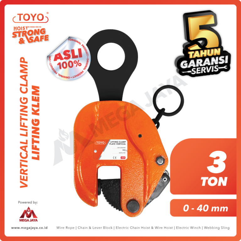 Dapatkan Produk Lifting Clamp Plate Vertical Toyo QC-3B 3 Ton : 0 ...