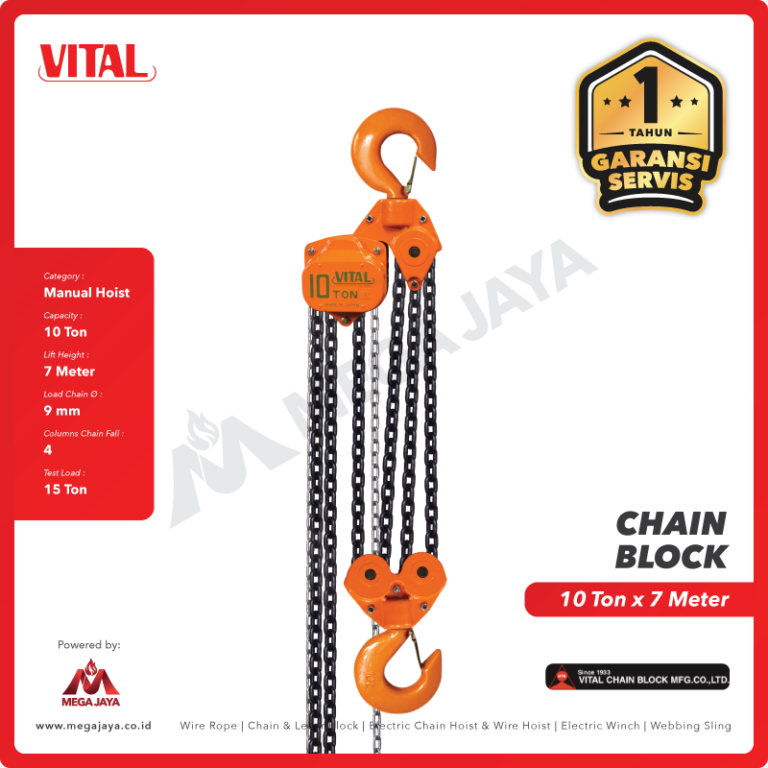 Harga Chain Block Vital 3 Ton, 5 Ton, 10 Ton Termurah Di Sini