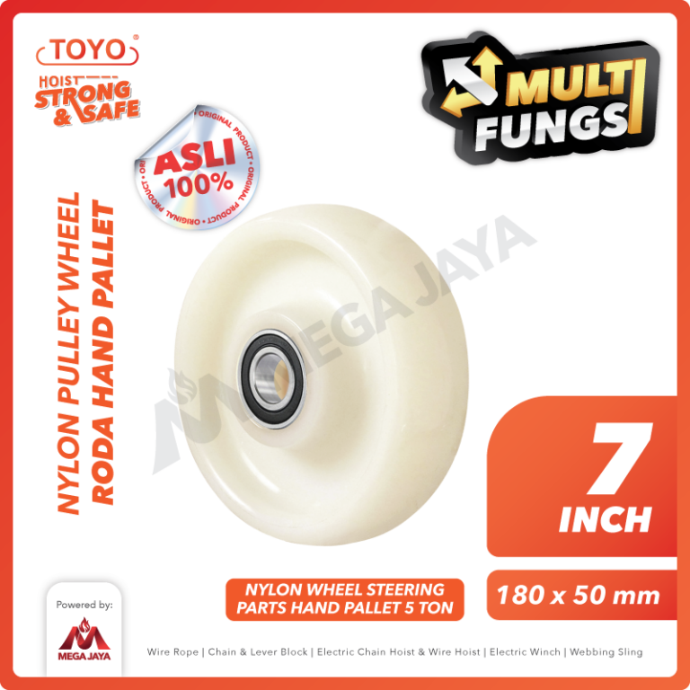 Dapatkan Produk Parts of Hand Pallet Toyo 5Ton : Nylon Wheel (Steering ...