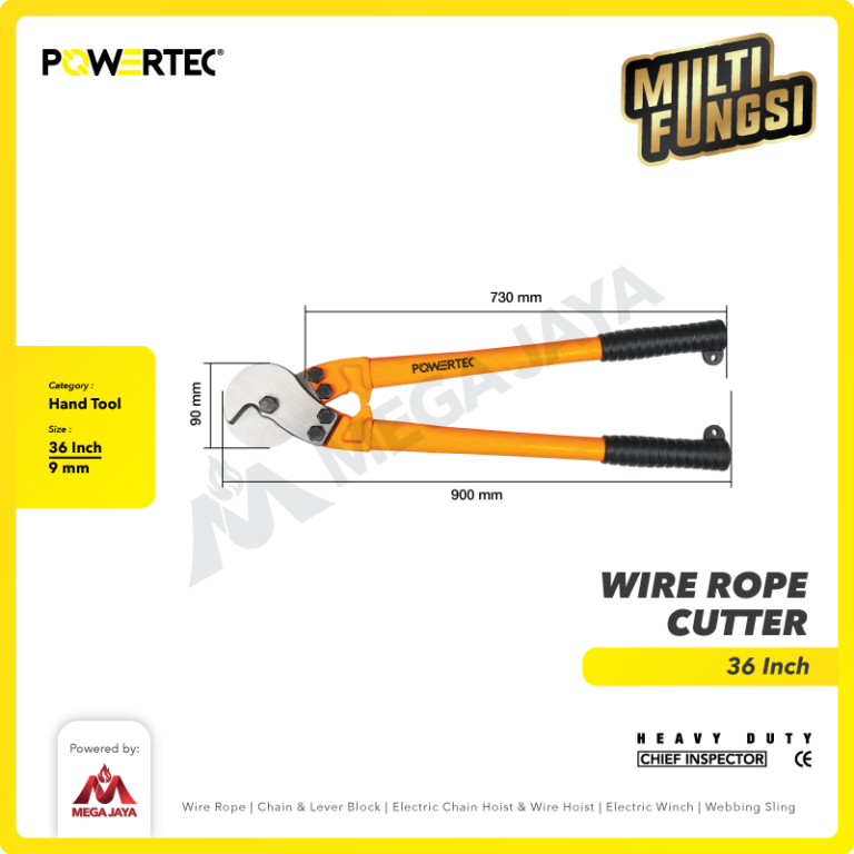 Dapatkan Produk Wire Rope Cutter Powertec 36" Harga Terjangkau