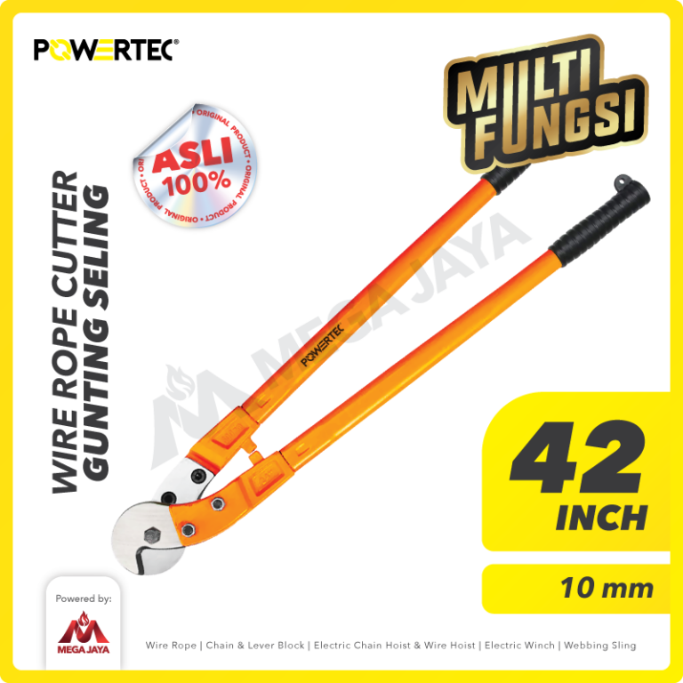 Dapatkan Produk Wire Rope Cutter Powertec 42" Harga Terjangkau