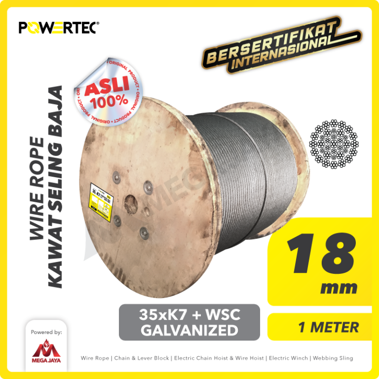 Dapatkan Produk Wire Rope Powertec 35xK7 + WSC Compacted Galv ...