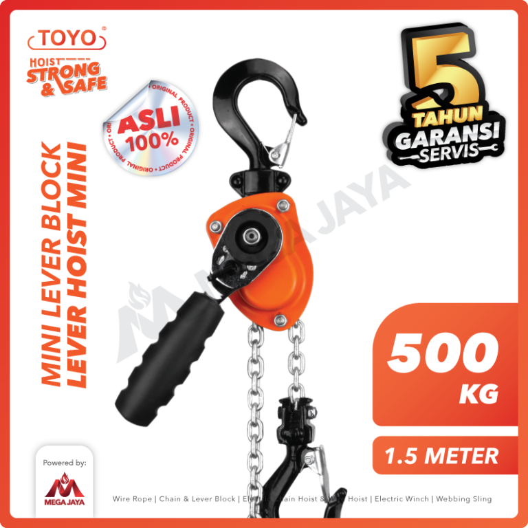 Dapatkan Produk Lever Block Mini Toyo 0,5 Ton x 1,5 Meter (4Milimeter ...