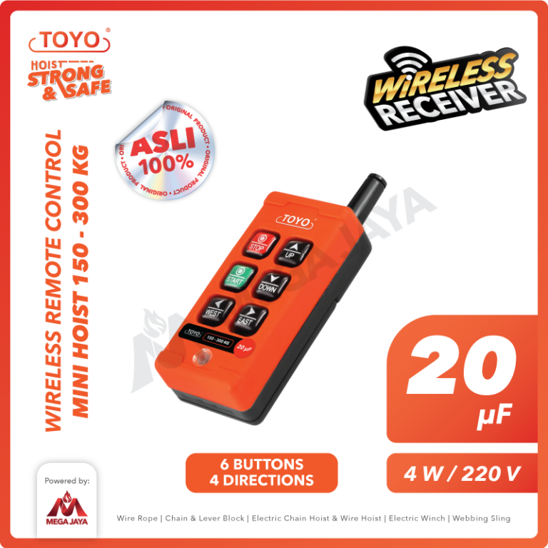 Dapatkan Produk Wireless Remote Control for Mini Hoist Toyo 150-300 Kg ...