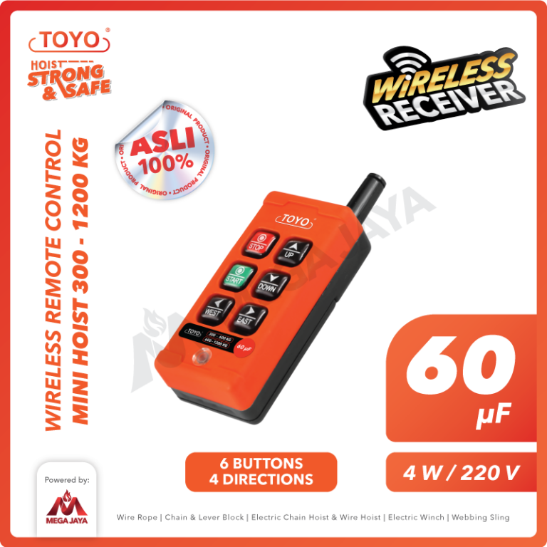 Dapatkan Produk Wireless Remote Control for Mini Hoist Toyo 300-600 Kg ...