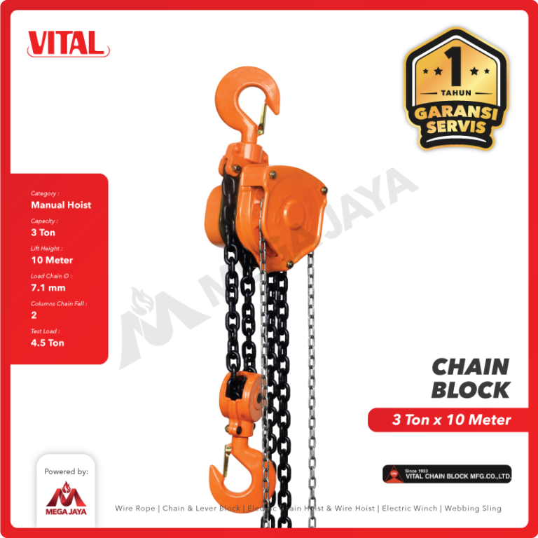 Dapatkan Produk Chain Block Vital JPN 3 T x 10 M Harga Terjangkau