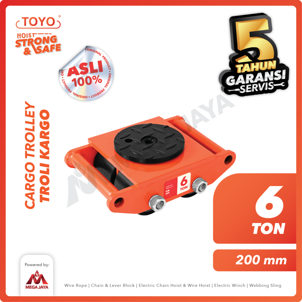 Dapatkan Produk Cargo Trolley Toyo 6 Ton Harga Terjangkau