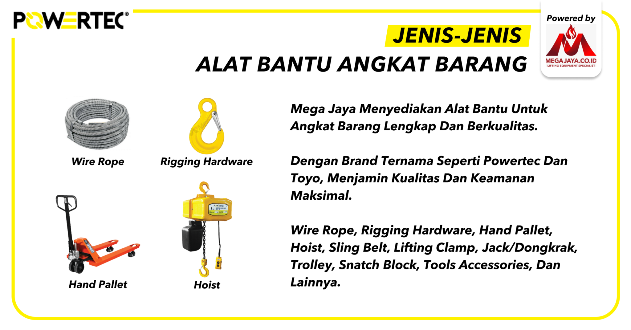 Tips Memilih Alat Bantu Angkat Barang yang Tepat - Mega Jaya